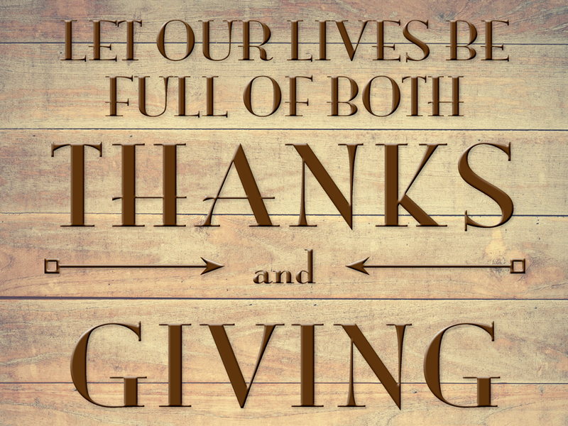 Thanks Giving - Lawn Sign