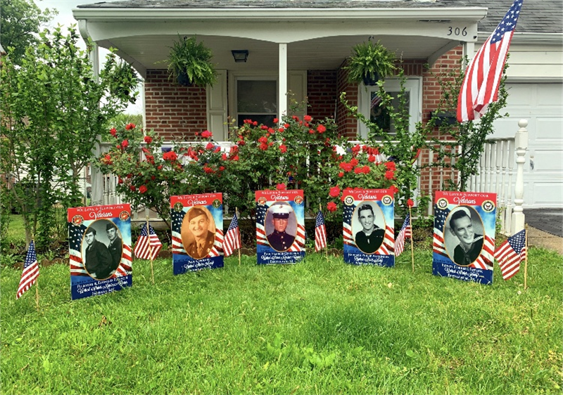 Veterans Memorial Lawn Sign